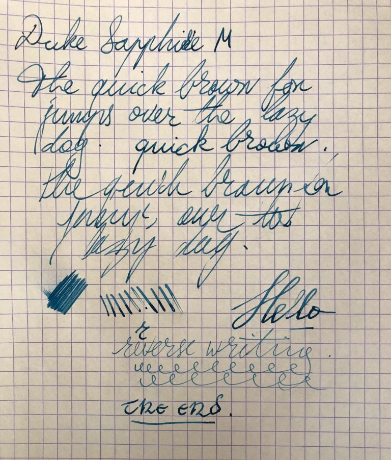 Duke Sapphire Fountain Pen Review | Hey there!